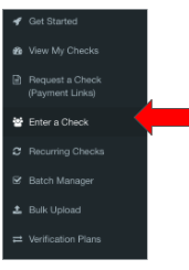 Enter a Check – Seamless Chex